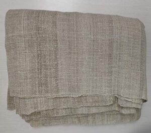 hemp handwoven fabric by planet green-400 gsm natural color, handloom hemp fabric, sustainable himalayan hemp fabric, bulk price, width 75 cm and length 1 meter