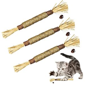 elopaw 3 pack silvervine sticks cat toys for indoor cats interactive silvervine for cats catnip toys for indoor cats chew toy for cat teeth cleaning kitten teething