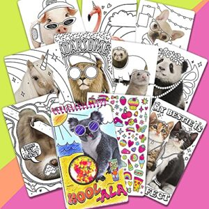 Fashion Angels Photo-real Panda Compact Sketch Portfolio, Sketch Book for Beginners, Animal Sketch Pad with Real Photos and Stickers For Kids 6 and Up