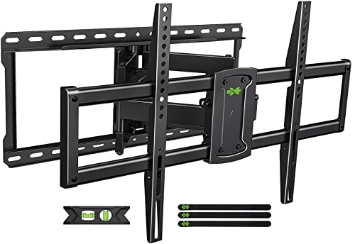 USX MOUNT 37-90 inch Full Motion TV Wall Mount, Fits 24" Wood Studs, Wall Mount TV Bracket with Smooth Swivel, Tilt, Extension, Holds up to 132lbs, Max VESA 600x400mm, Includes Wall Drilling Template