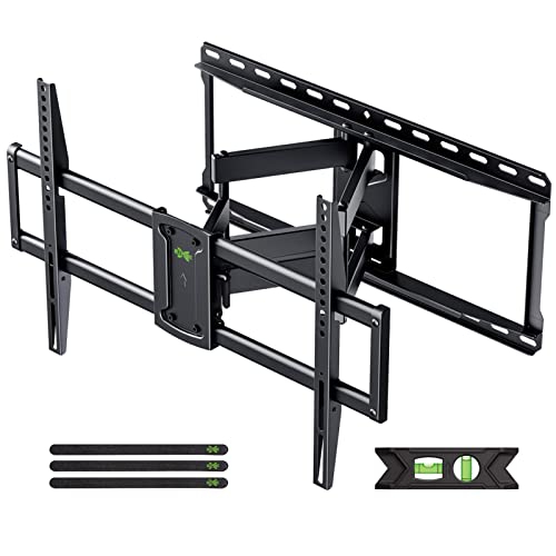 USX MOUNT 37-90 inch Full Motion TV Wall Mount, Fits 24" Wood Studs, Wall Mount TV Bracket with Smooth Swivel, Tilt, Extension, Holds up to 132lbs, Max VESA 600x400mm, Includes Wall Drilling Template