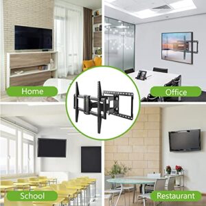 USX MOUNT 37-90 inch Full Motion TV Wall Mount, Fits 24" Wood Studs, Wall Mount TV Bracket with Smooth Swivel, Tilt, Extension, Holds up to 132lbs, Max VESA 600x400mm, Includes Wall Drilling Template