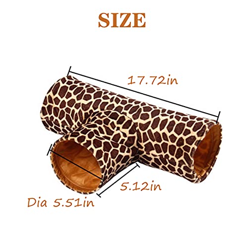 LEFTSTARER Guinea Pig Tunnel Guinea Pig Hideout Collapsible 3 Way Tunnel Tubes Toy for Ferret Hedgehog Chinchillas Mice Rat Rabbit