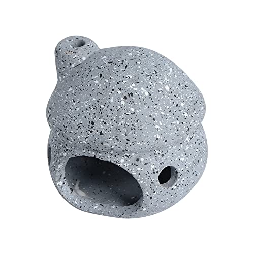 Mairuker Mushroom House Aquarium Decorations Ceramic Shelters Shrimp Habitat,Breeding Tube,Hiding Cave for Betta Goldfishes Cichlid to Rest,Breed,Hiding,Fish Tank Decorations - Grey