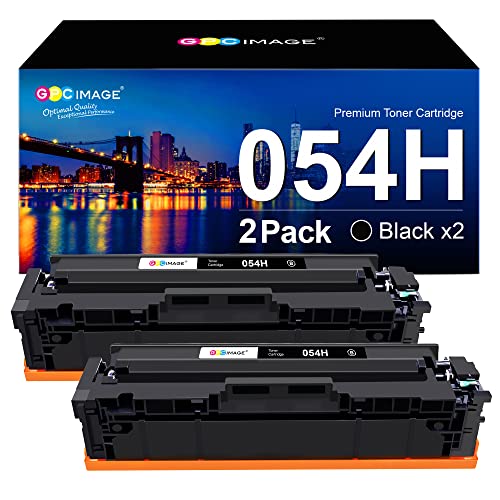 GPC Image Compatible Toner Cartridge Replacement for Canon 054H 054 CRG-054 to use with Canon Color ImageCLASS MF644Cdw MF642Cdw LBP622Cdw MF641Cw Toner Printer Tray (2 Black)