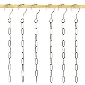 6pcs saving space clothes hanger chains stainless steel clothes hanger organizer wardrobe space saver hanger multi-layer hangers chains college dorm room essentials hangers