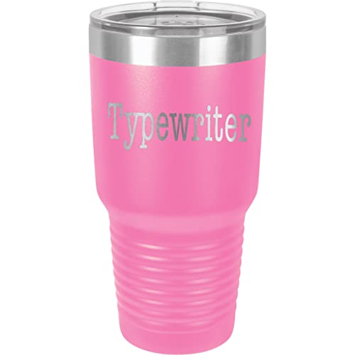 Your Name Text Engraved, Stainless Steel Tumbler, Customized cups, Double Wall Vacuum Insulated Mug Hot Cold Drink With Lid, Straw Option - 16 Different Colors (30oz, Personalize Name, Pink)