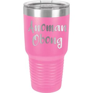 Your Name Text Engraved, Stainless Steel Tumbler, Customized cups, Double Wall Vacuum Insulated Mug Hot Cold Drink With Lid, Straw Option - 16 Different Colors (30oz, Personalize Name, Pink)