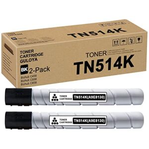 tn514k | a9e8130 tn-514 tn514k tn514 k toner cartridge replacement for konica minolta bizhub c458 c558 c658 toner kit printer (black,2 pack)