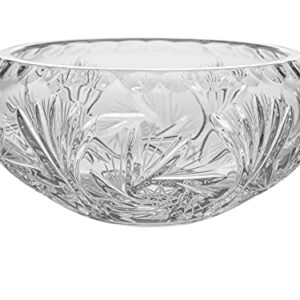 Bowl - Hand Cut Crystal - Glass - 4.6 Diameter - for - Candies - Nuts - Chocolate - Small - Made in Europe - By Barski, Clear