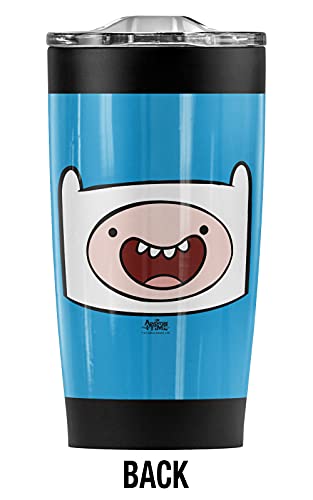 Logovision Adventure Time Finn Head Stainless Steel Tumbler 20 oz Coffee Travel Mug/Cup, Vacuum Insulated & Double Wall with Leakproof Sliding Lid | Great for Hot Drinks and Cold Beverages