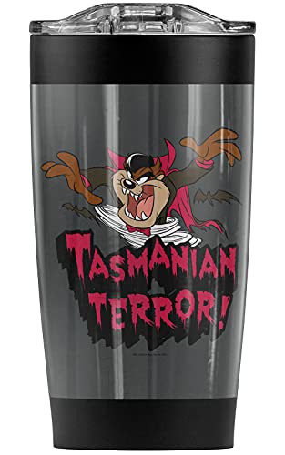 Logovision Looney Tunes Taz Terror Stainless Steel Tumbler 20 oz Coffee Travel Mug/Cup, Vacuum Insulated & Double Wall with Leakproof Sliding Lid | Great for Hot Drinks and Cold Beverages