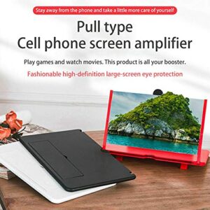 Screen Magnifier 2021 Newest Version, for Movies, Videos, Gaming, Compatible with Most Phones (Black)