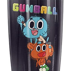 Amazing World of Gumball Gumball Spray Stainless Steel Tumbler 20 oz Coffee Travel Mug/Cup, Vacuum Insulated & Double Wall with Leakproof Sliding Lid | Great for Hot Drinks and Cold Beverages