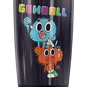 Amazing World of Gumball Gumball Spray Stainless Steel Tumbler 20 oz Coffee Travel Mug/Cup, Vacuum Insulated & Double Wall with Leakproof Sliding Lid | Great for Hot Drinks and Cold Beverages