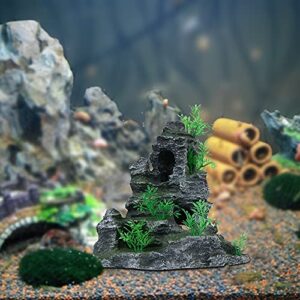 Mairuker Aquarium Mountain View Rock Landscaping Decorations, Fish Tank Thematic Ornaments [Large Sizes]