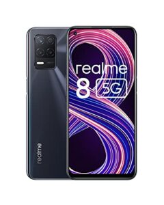 realme 8 5g mobile phone, sim free unlocked smartphone with dimensity 700 5g processor, 90hz ultra smooth display, 5000mah massive battery, 48mp nightscape camera, dual sim, nfc, 4+64gb