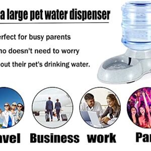 Pet Water Dispenser Station, 3 Gallon/11L Replenish Pet Waterer for Big Dog Cat Animal, Automatic Gravity Water Drinking Fountain Bottle Bowl Dish Stand (3 gallons)