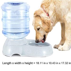 Pet Water Dispenser Station, 3 Gallon/11L Replenish Pet Waterer for Big Dog Cat Animal, Automatic Gravity Water Drinking Fountain Bottle Bowl Dish Stand (3 gallons)