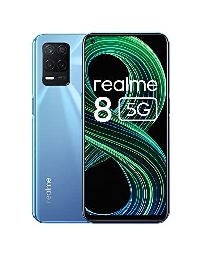 Realme 8 5G Dual SIM 64GB ROM + 4GB RAM (GSM Only | No CDMA) Factory Unlocked 5G/LTE Smartphone (Supersonic Blue)-International Version