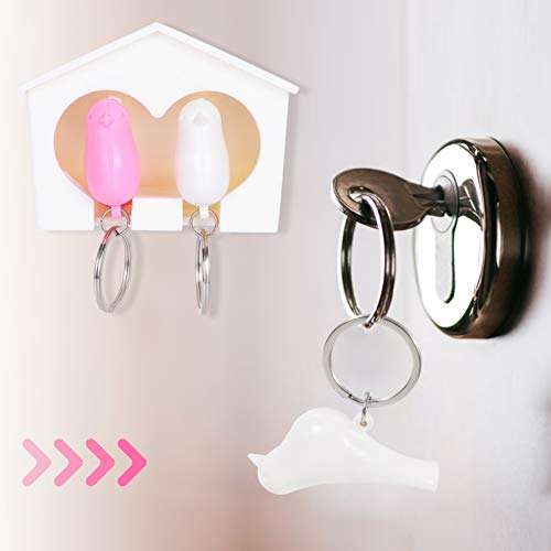 BESPORTBLE 1 Set Wall Bird House Keychain Holder Lover Sparrow House Key Ring Holder Birdhouse Nest Whistle Key Holder Hook Keychain for Home Living Room Decorations