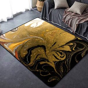 gold marbling texture design golden marble pattern fluid art rugs soft non-slip indoor outdoor living room bedroom kids room modern home decor carpet mat yoga mat runner rugs doormat