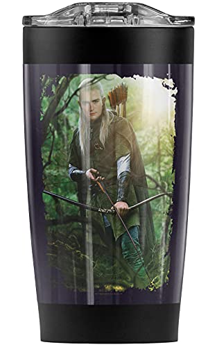 The Lord of The Rings Legolas Stainless Steel Tumbler 20 oz Coffee Travel Mug/Cup, Vacuum Insulated & Double Wall with Leakproof Sliding Lid | Great for Hot Drinks and Cold Beverages