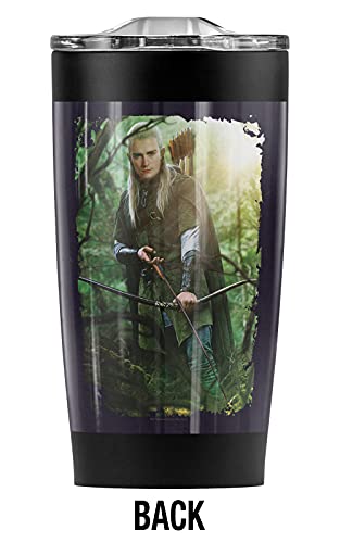 The Lord of The Rings Legolas Stainless Steel Tumbler 20 oz Coffee Travel Mug/Cup, Vacuum Insulated & Double Wall with Leakproof Sliding Lid | Great for Hot Drinks and Cold Beverages