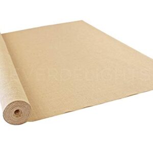 CleverDelights 36" Premium Burlap Roll - 25 Yards - Finished Edges - Tight Weave Natural Jute Burlap Fabric