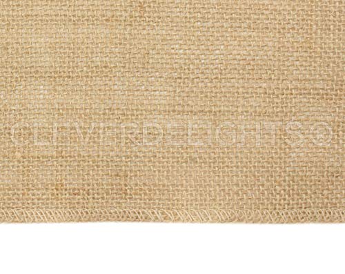 CleverDelights 36" Premium Burlap Roll - 25 Yards - Finished Edges - Tight Weave Natural Jute Burlap Fabric