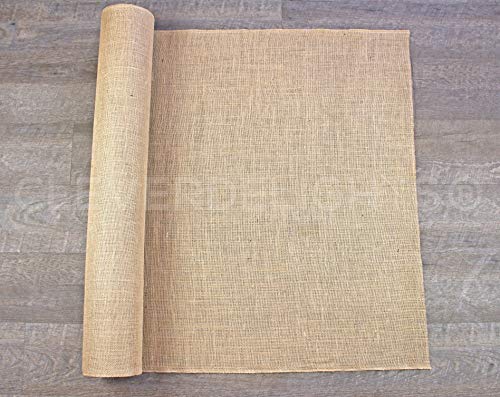 CleverDelights 36" Premium Burlap Roll - 25 Yards - Finished Edges - Tight Weave Natural Jute Burlap Fabric