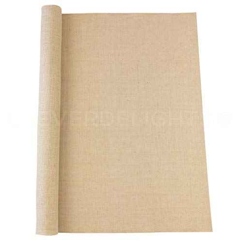 CleverDelights 36" Premium Burlap Roll - 25 Yards - Finished Edges - Tight Weave Natural Jute Burlap Fabric