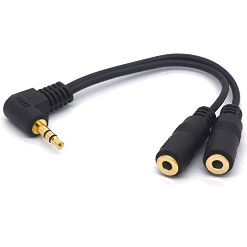 PIIHUSW 3.5mm Headphone Splitter Cable, 3.5 mm Male to Dual Female Headset Adapter Cord for Phones, Speakers, Tablets, PCs, MP3 Players