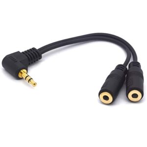 PIIHUSW 3.5mm Headphone Splitter Cable, 3.5 mm Male to Dual Female Headset Adapter Cord for Phones, Speakers, Tablets, PCs, MP3 Players