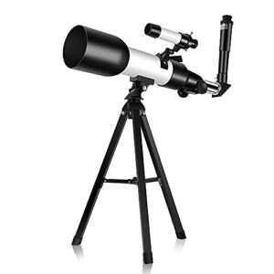 szrwd kids astronomical telescope, professional 90x astronomical landscape telescope with tripod & 2 magnification eyepieces & 1.5x barlow len, suitable for children beginners to explore science