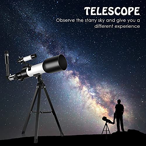 SZRWD Kids Astronomical Telescope, Professional 90X Astronomical Landscape Telescope with Tripod & 2 Magnification Eyepieces & 1.5X Barlow Len, Suitable for Children Beginners to Explore Science