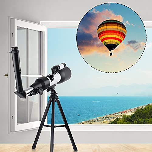 SZRWD Kids Astronomical Telescope, Professional 90X Astronomical Landscape Telescope with Tripod & 2 Magnification Eyepieces & 1.5X Barlow Len, Suitable for Children Beginners to Explore Science