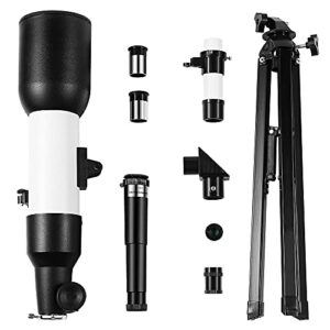 SZRWD Kids Astronomical Telescope, Professional 90X Astronomical Landscape Telescope with Tripod & 2 Magnification Eyepieces & 1.5X Barlow Len, Suitable for Children Beginners to Explore Science