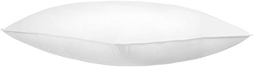 Amazon Basics Hypoallergenic Quilted Mattress Topper Pad Cover - 18 Inch Deep, King & Basics Down Alternative Bed Pillows for Stomach and Back Sleepers - 2-Pack, Soft Density, King