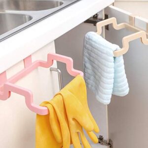 Storage Rack Kitchen Cabinet Door Back Garbage Trash Bag Towel Hanging Holder Rack Organizer