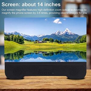 14'' Screen Magnifier with Bluetooth Speakers for Cell Phone,3D Magnifying Projector Screen Enlarger for Movies Videos Games Foldable Stand Holder with HD Screen Amplifier Supports All Smartphones