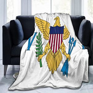 flag of united states virgin islands flannel fleece throw blankets for bed sofa living room soft blanket warm cozy fluffy throw plush blanket