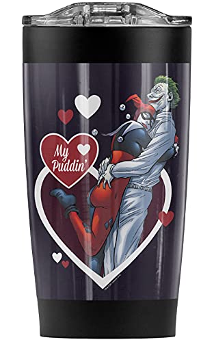 Logovision Harley Quinn My Puddin' Stainless Steel Tumbler 20 oz Coffee Travel Mug/Cup, Vacuum Insulated & Double Wall with Leakproof Sliding Lid | Great for Hot Drinks and Cold Beverages