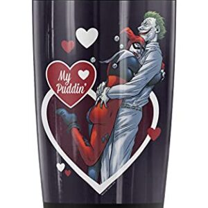 Logovision Harley Quinn My Puddin' Stainless Steel Tumbler 20 oz Coffee Travel Mug/Cup, Vacuum Insulated & Double Wall with Leakproof Sliding Lid | Great for Hot Drinks and Cold Beverages