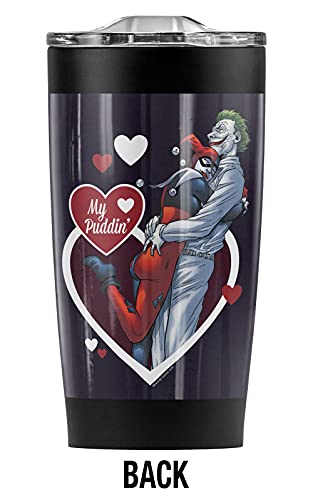 Logovision Harley Quinn My Puddin' Stainless Steel Tumbler 20 oz Coffee Travel Mug/Cup, Vacuum Insulated & Double Wall with Leakproof Sliding Lid | Great for Hot Drinks and Cold Beverages