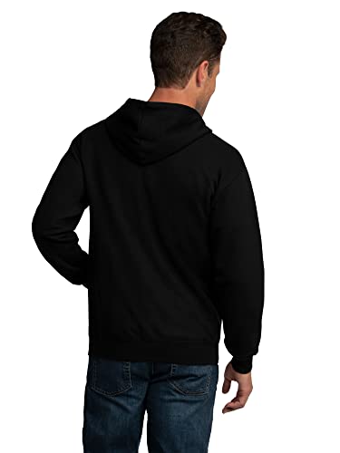 Fruit of the Loom Men's Eversoft Fleece Sweatshirts & Hoodies, Full Zip-Black Heather, X-Large