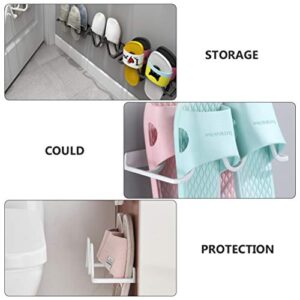 DOITOOL Wall Mounted Shoe Rack Slipper Organizer Shoes Holder Slippers Rack Shelf for Door Bathroom Showeroom Shoe Storage