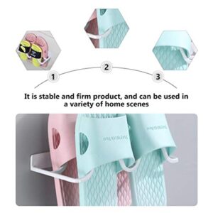 DOITOOL Wall Mounted Shoe Rack Slipper Organizer Shoes Holder Slippers Rack Shelf for Door Bathroom Showeroom Shoe Storage