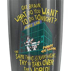 Logovision Pinky and the Brain The World Stainless Steel Tumbler 20 oz Coffee Travel Mug/Cup, Vacuum Insulated & Double Wall with Leakproof Sliding Lid | Great for Hot Drinks and Cold Beverages