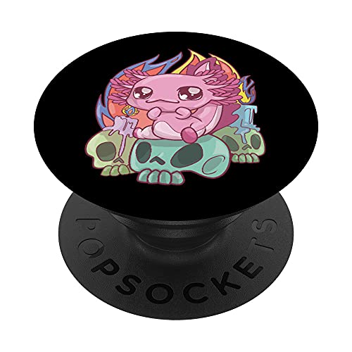 Pastel Goth Axolotl Creepy Cute Occult Kawaii PopSockets Swappable PopGrip